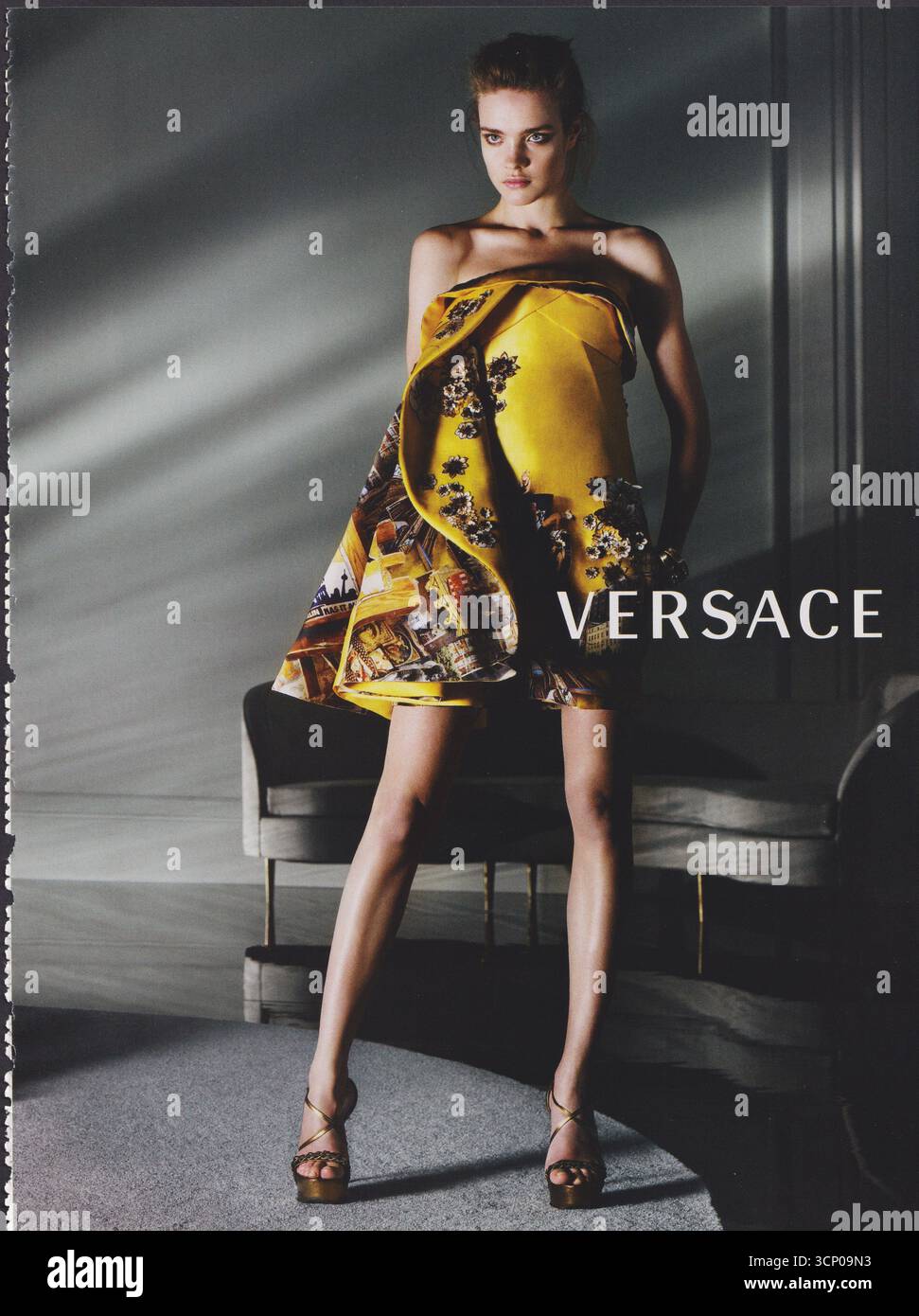 poster advertising VERSACE fashion house with Natalia Vodianova in ...