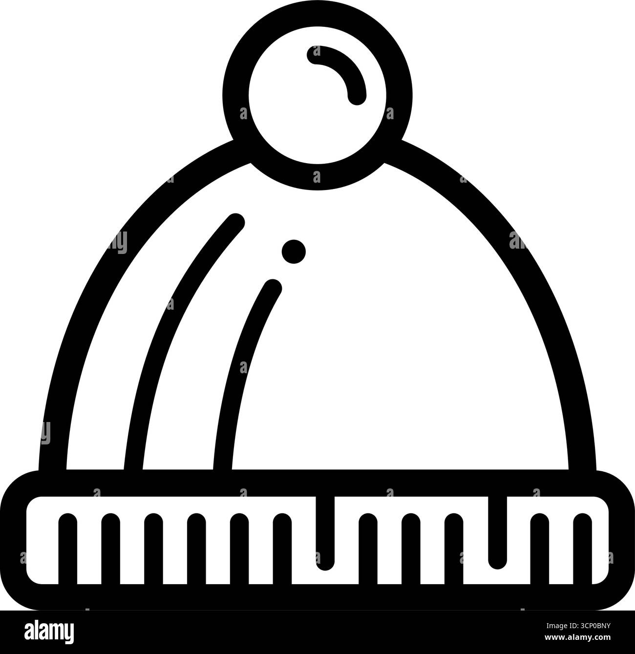 Warm winter hat icon Black and White Stock Photos & Images - Alamy