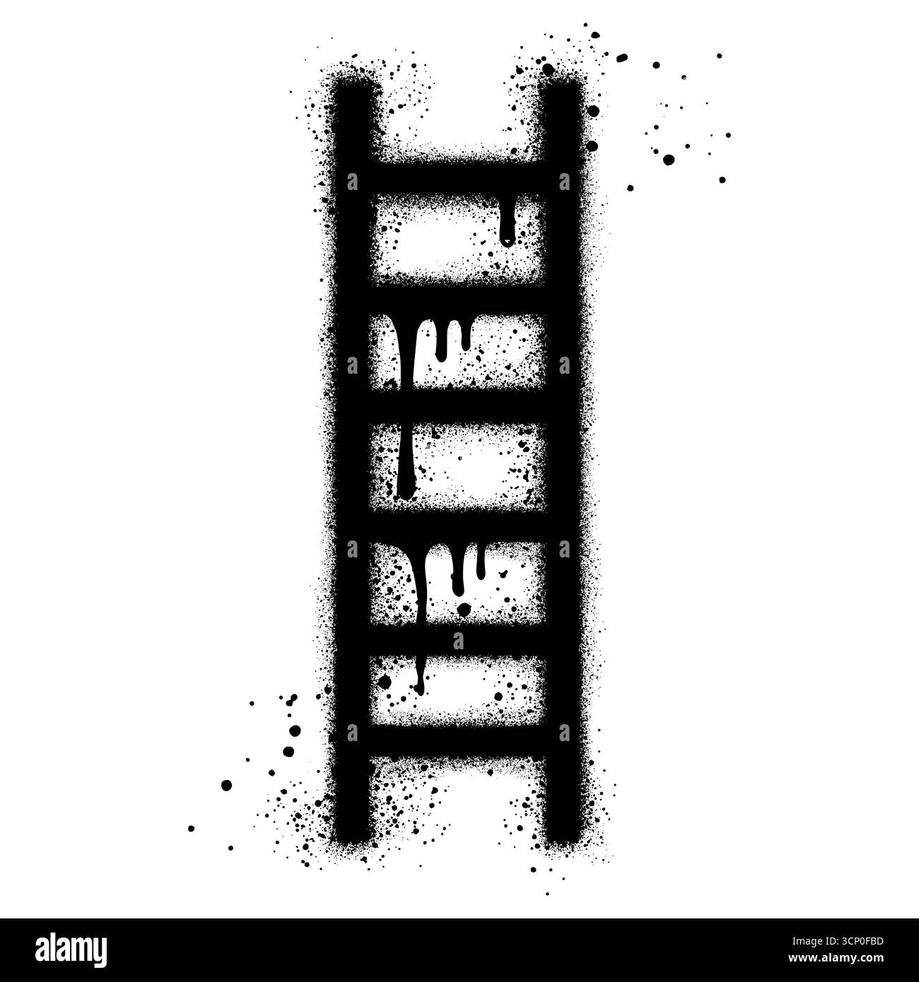 White painted ladder Stock Vector Images - Alamy