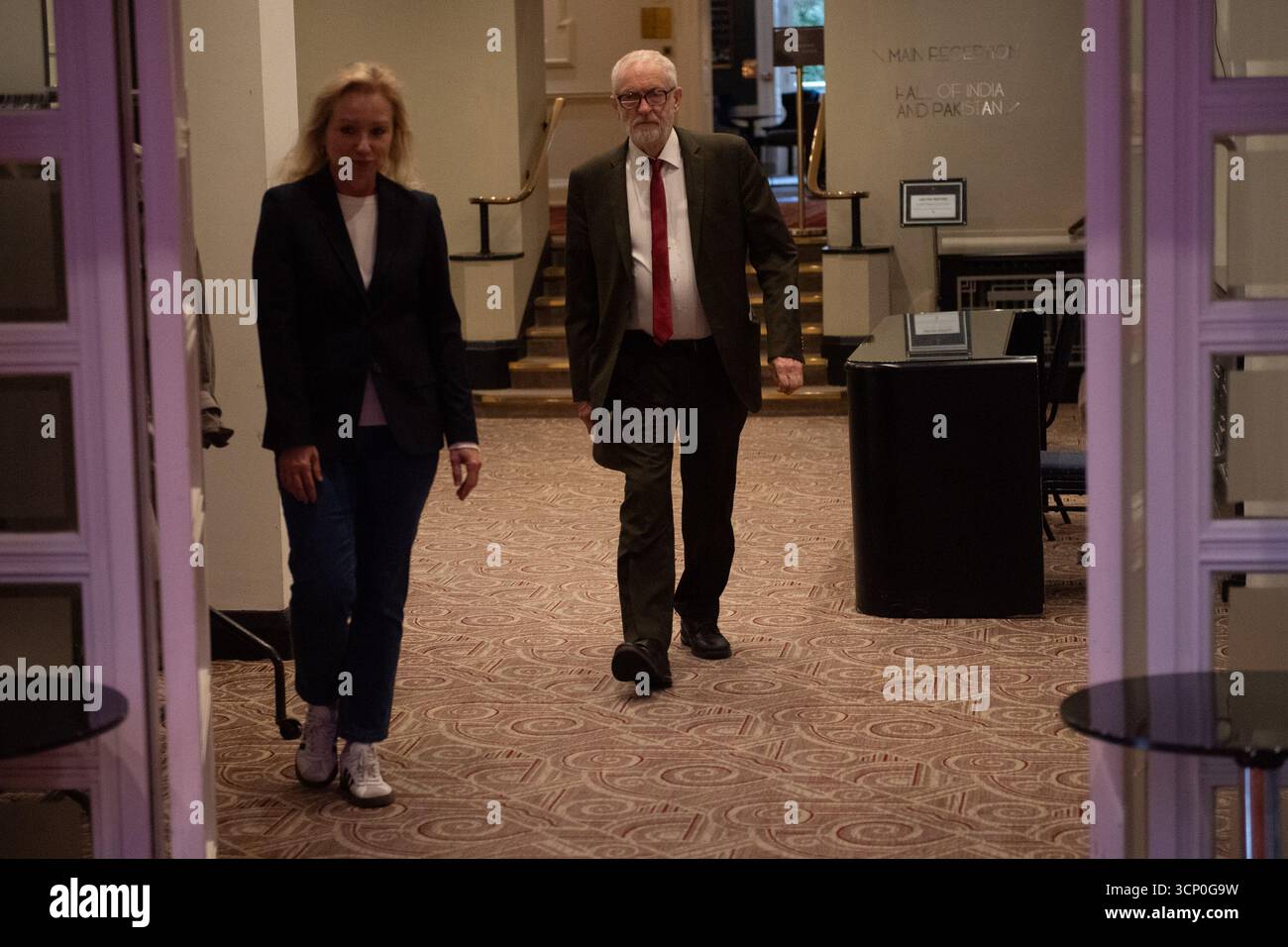London, UK. 23 Sep 2025. Jeremy Corbyn MP arrives at Royal Over-Seas ...