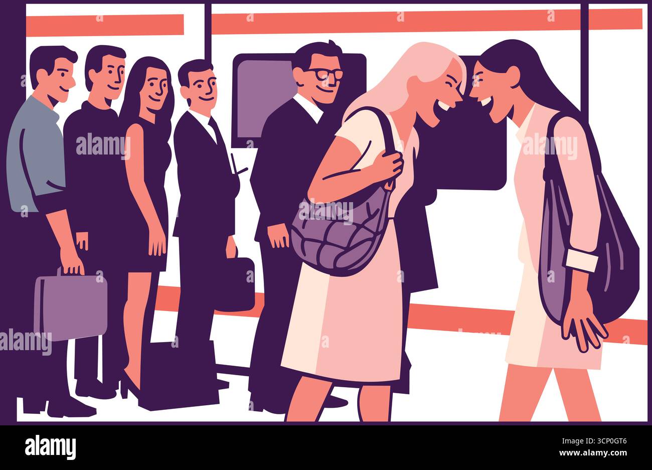 People staring at each other Stock Vector Images - Alamy