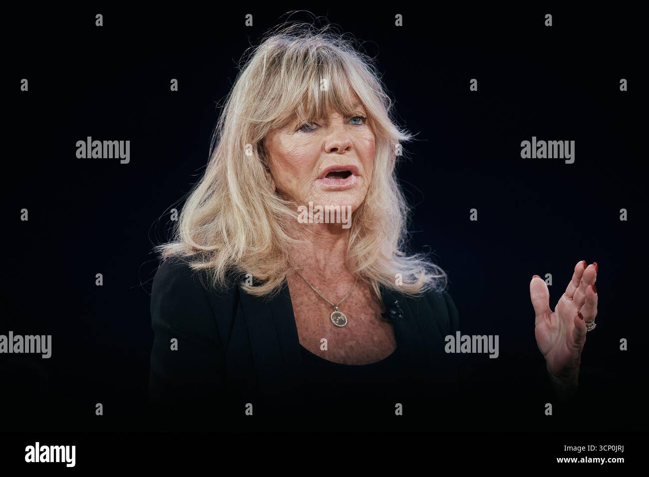Goldie Hawn from The Goldie Hawn Foundation, speaks during the ...