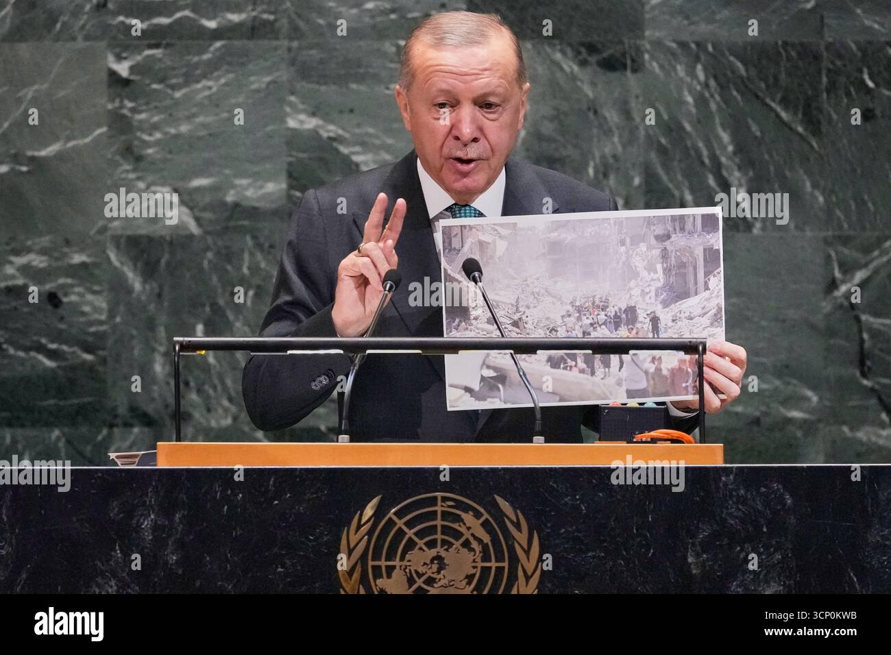 Turkey President Recep Tayyip Erdogan addresses the 80th session of the ...