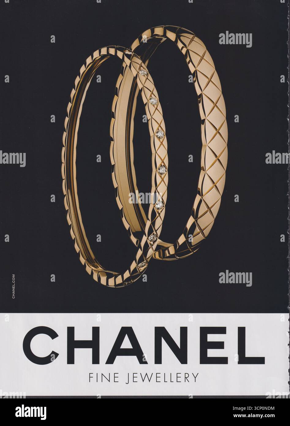 poster advertising CHANEL fashion house with Lucy Boynton in paper ...