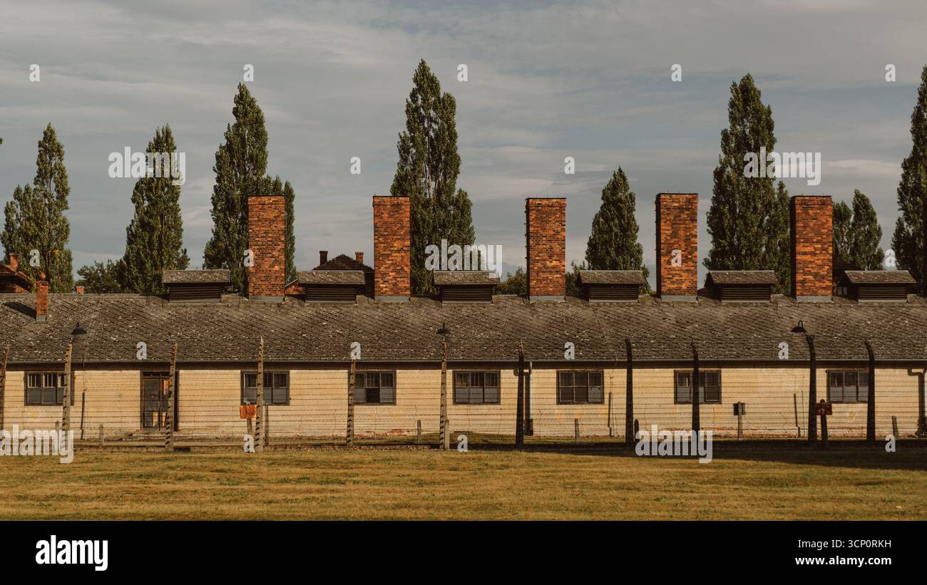 The barracks at Auschwitz Birkenau offer a somber view of history ...