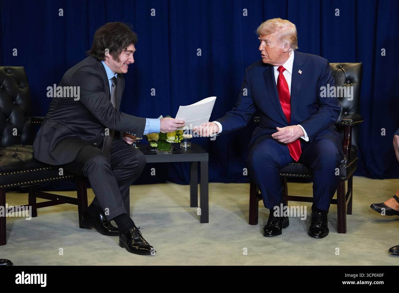 President Donald Trump meets with Argentine President Javier Milei ...