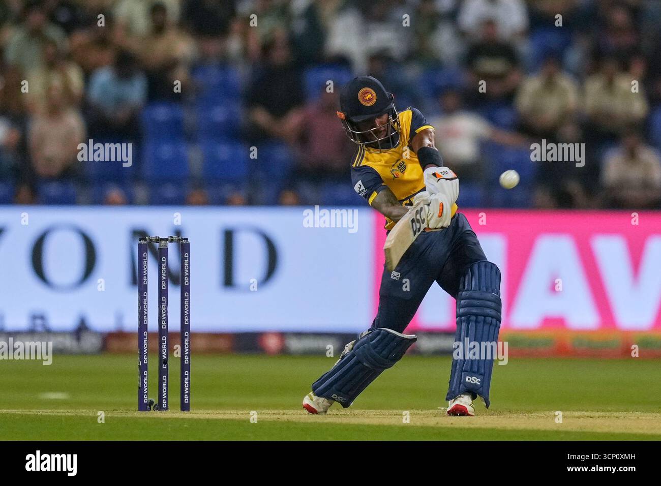Sri Lanka's Pathum Nissanka hits a six during the Asia Cup cricket ...