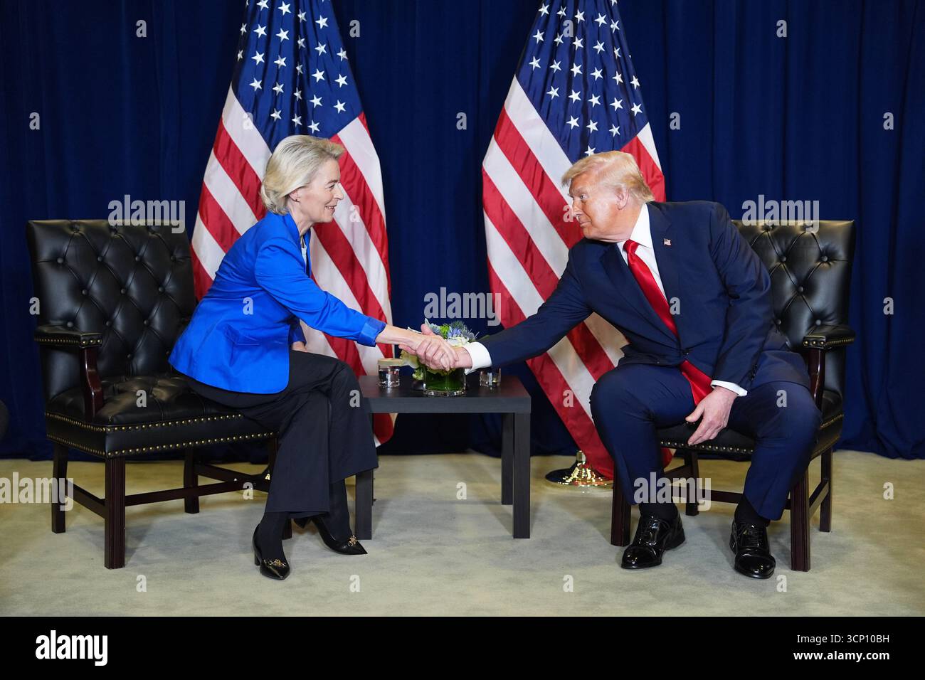 President Donald Trump meets with the President of the European ...