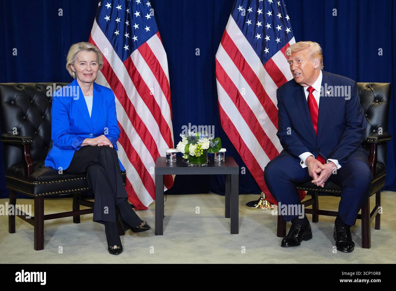 President Donald Trump meets with the President of the European ...