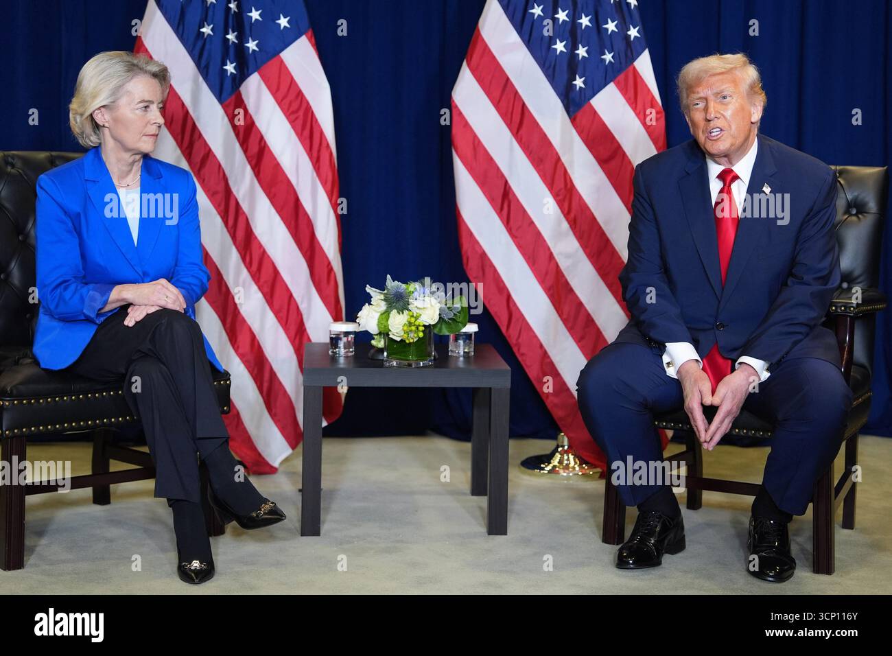 President Donald Trump meets with the President of the European ...