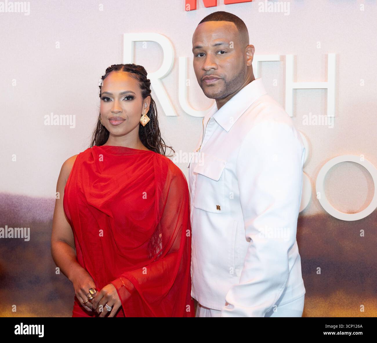 Sep 23, 2025; Atlanta, GA, USA; DeVon Franklin and Maria Castillo ...