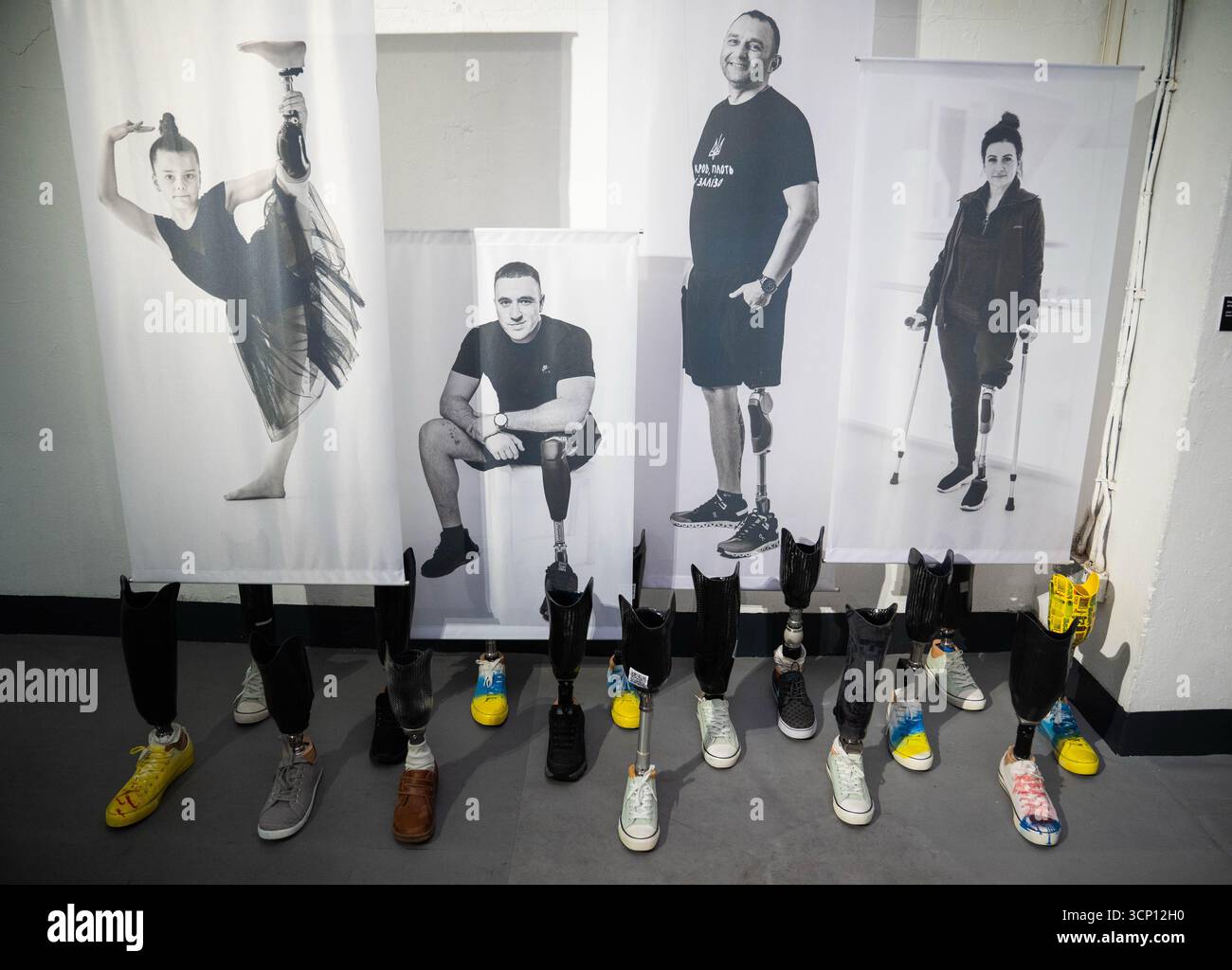 Prosthetic limbs on display at the launch of the 'Indomitable Ukraine ...