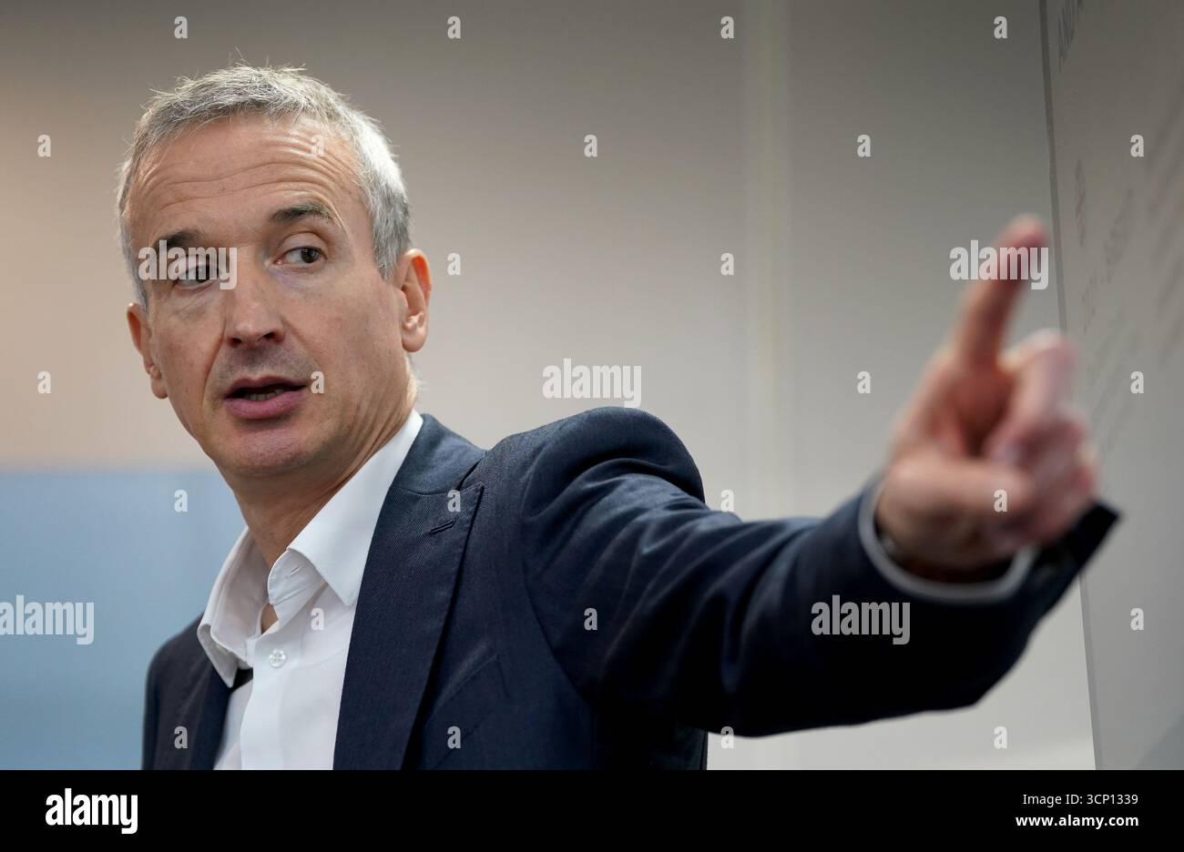 Yann Leriche, CEO of Getlink, during a preview of the newly developed ...