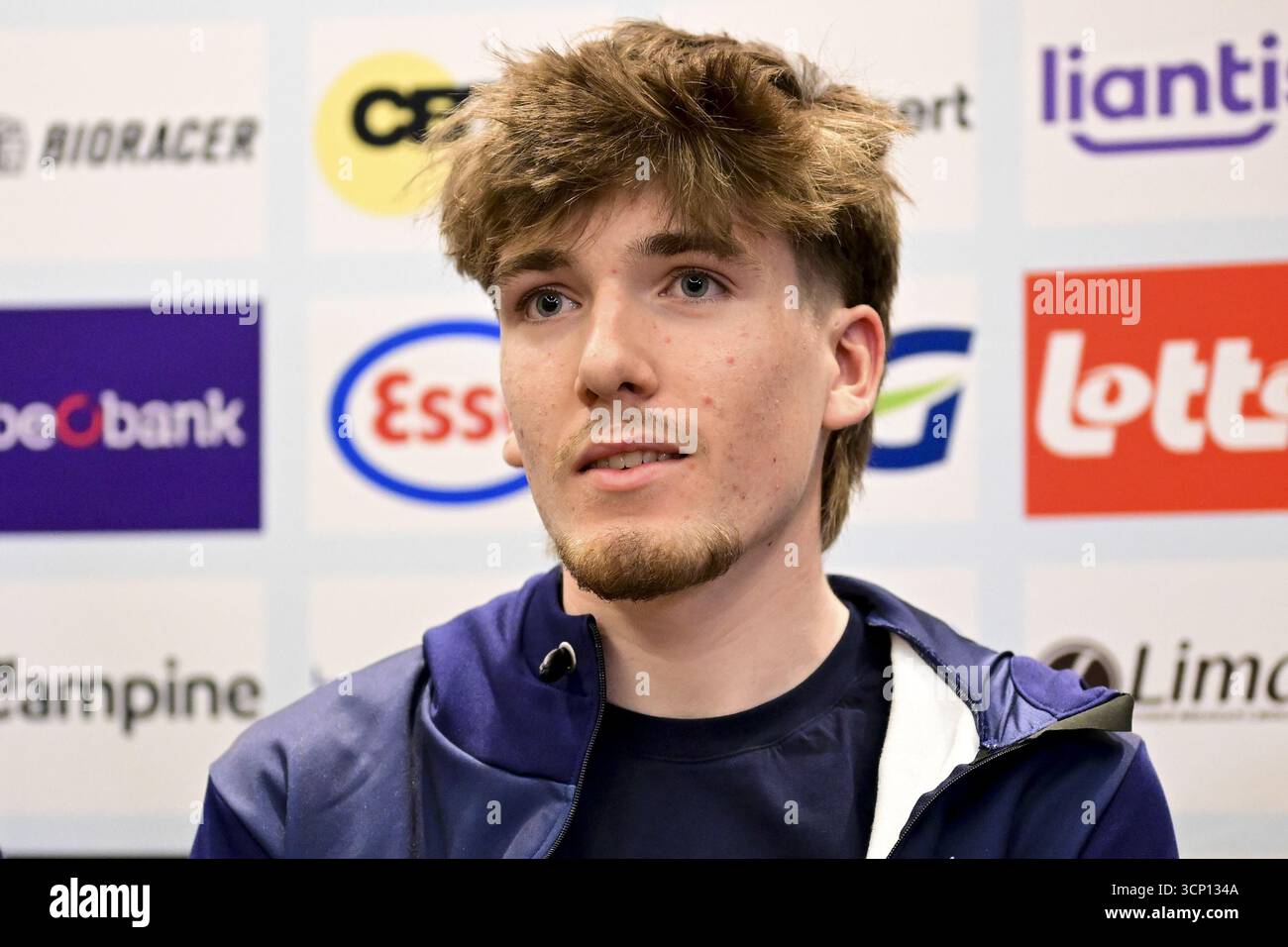 Belgian Kamiel Eeman pictured at a press conference at the cycling road ...
