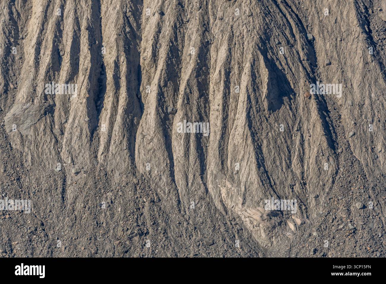 Terrestrial surface reveals distinct streaks and reliefs sculpted by ...