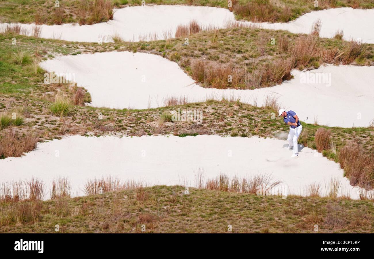 Sam Burns of Team United States during a practice round at the Bethpage ...