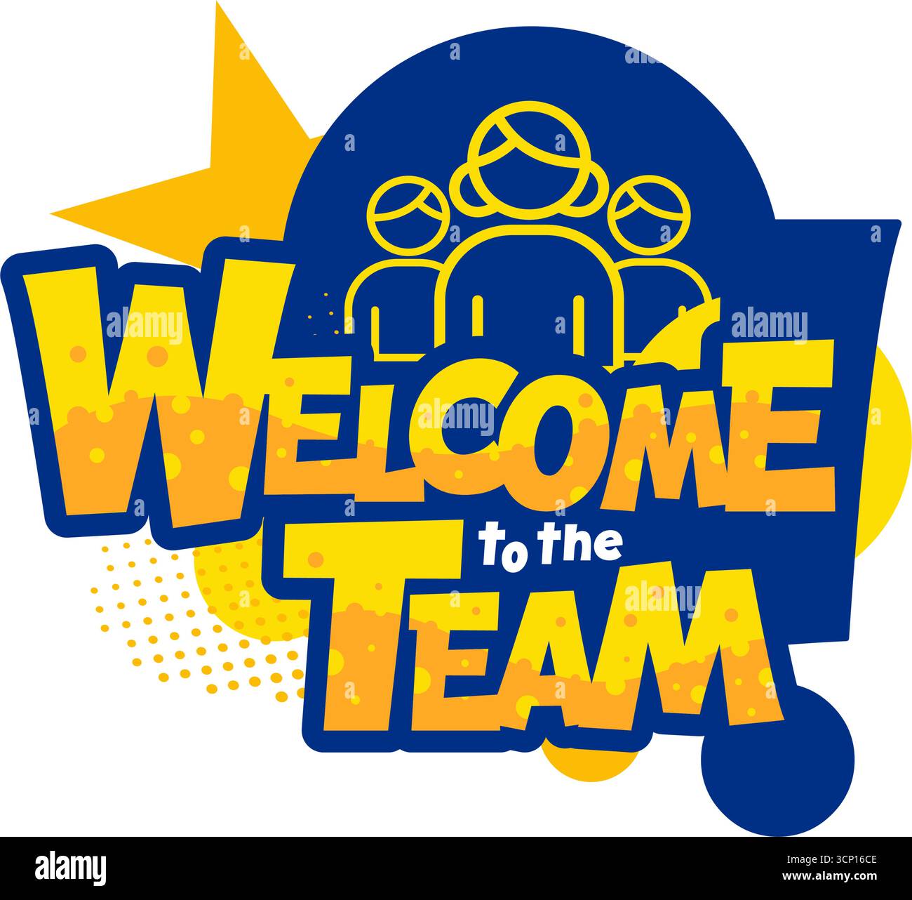 Welcome team sticker Stock Vector Images - Alamy