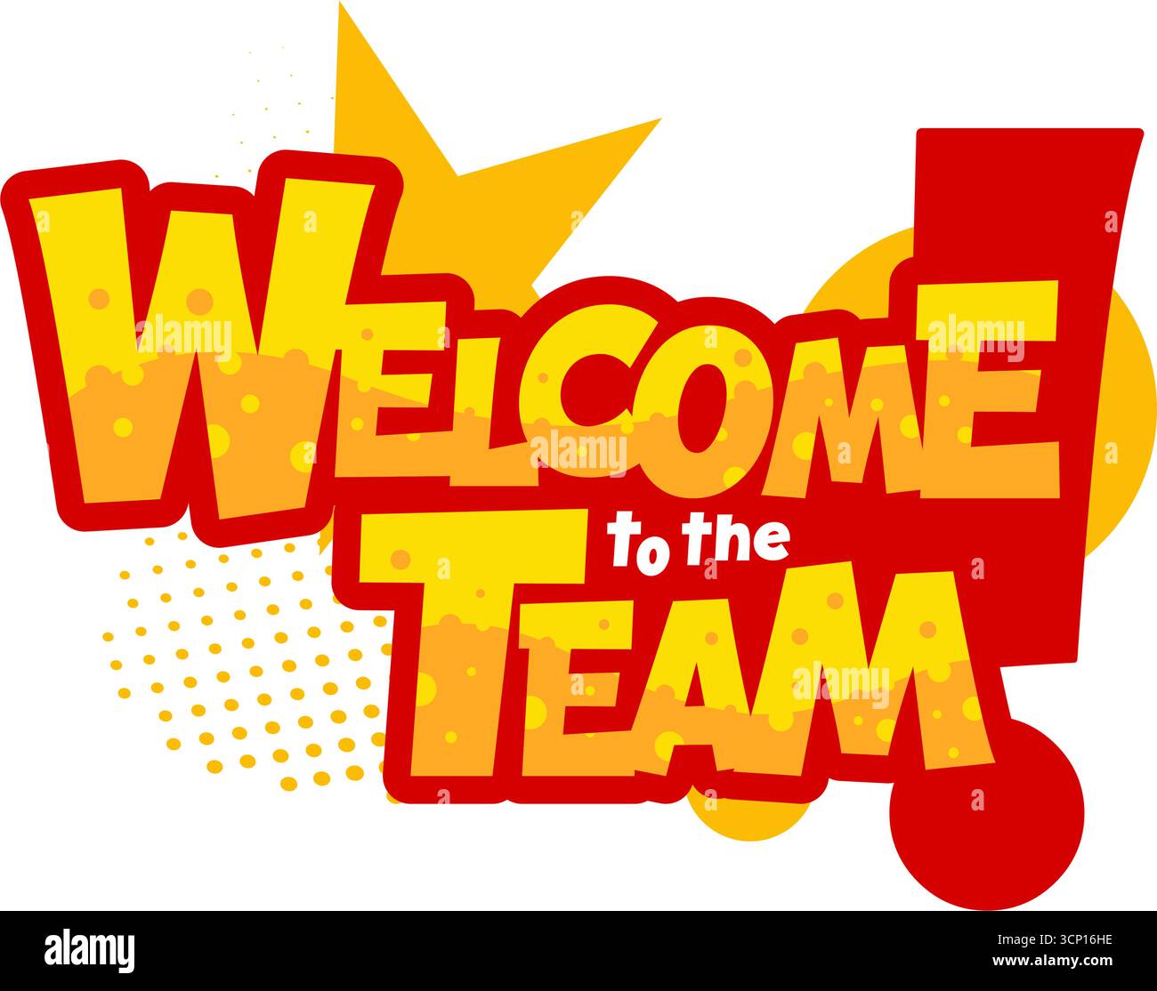 Welcome team sticker Stock Vector Images - Alamy