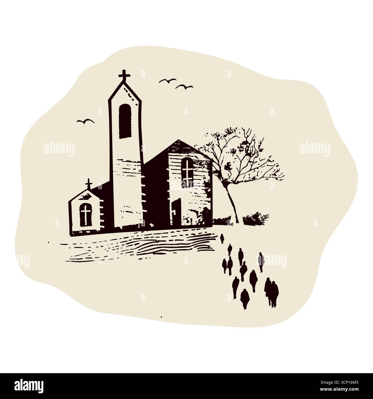 Grayscale walking people in Stock Vector Images - Alamy