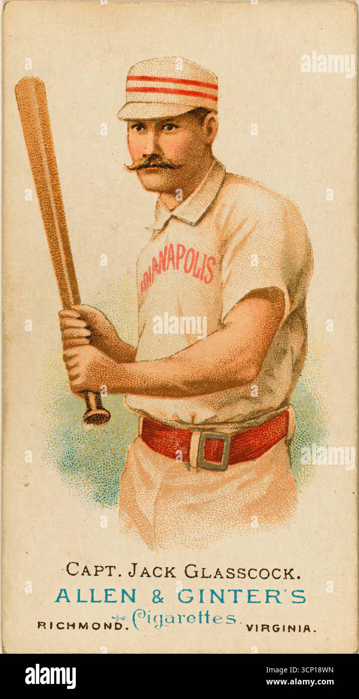 Capt. Jack Glasscock, short stop, Indianapolis Hoosiers, 1887 - Vintage ...