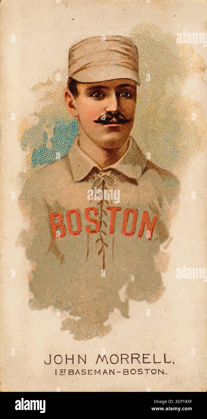John Morrill, first baseman, Boston Beaneaters, 1888 - Vintage ...
