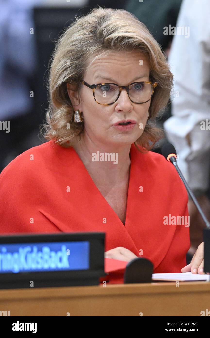 Queen Mathilde of Belgium pictured during the 'Bring Kids Back ...