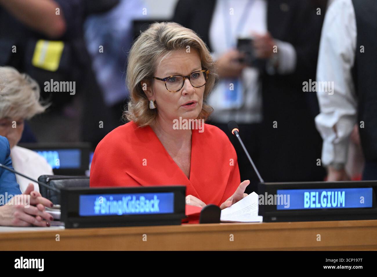 Queen Mathilde of Belgium pictured during the 'Bring Kids Back ...