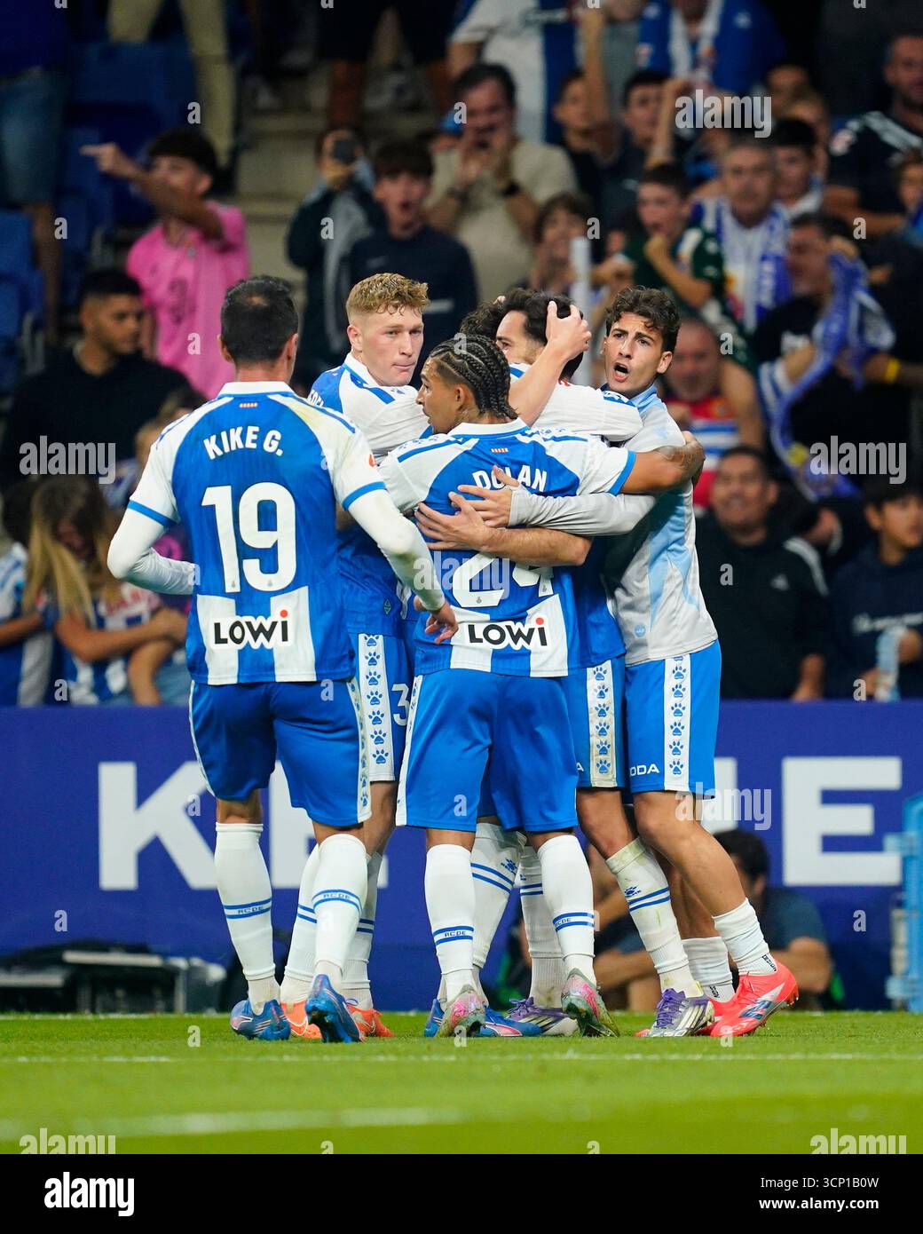 Leandro Cabrera of RCD Espanyol celebrates the 1-1 during the La Liga ...