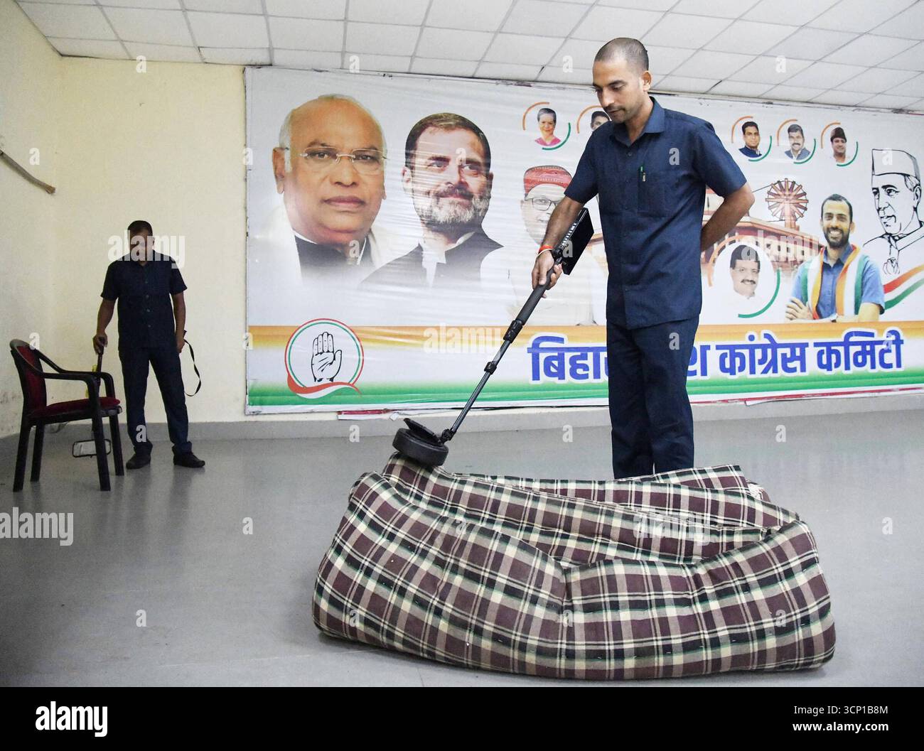 PATNA, INDIA - SEPTEMBER 23: Bomb squad team inspecting everywhere on ...