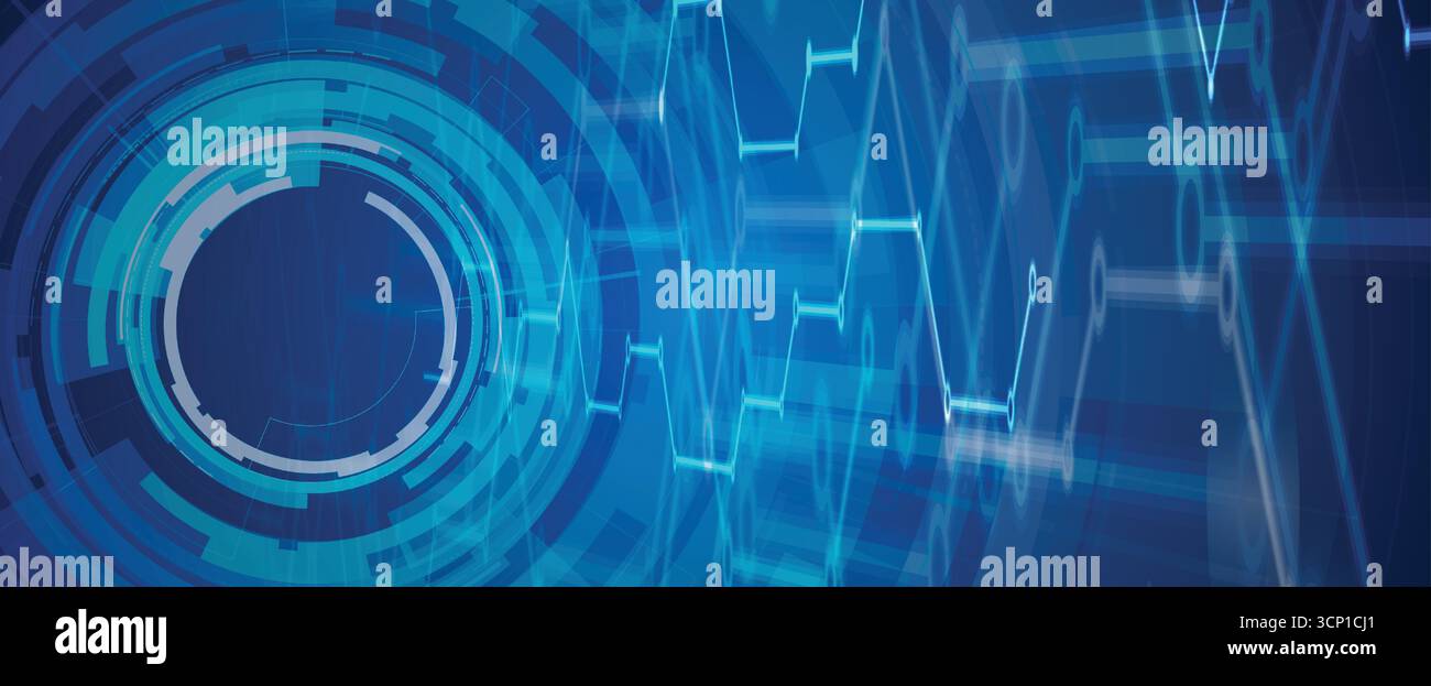 Technology data an network connection visual business background Stock ...