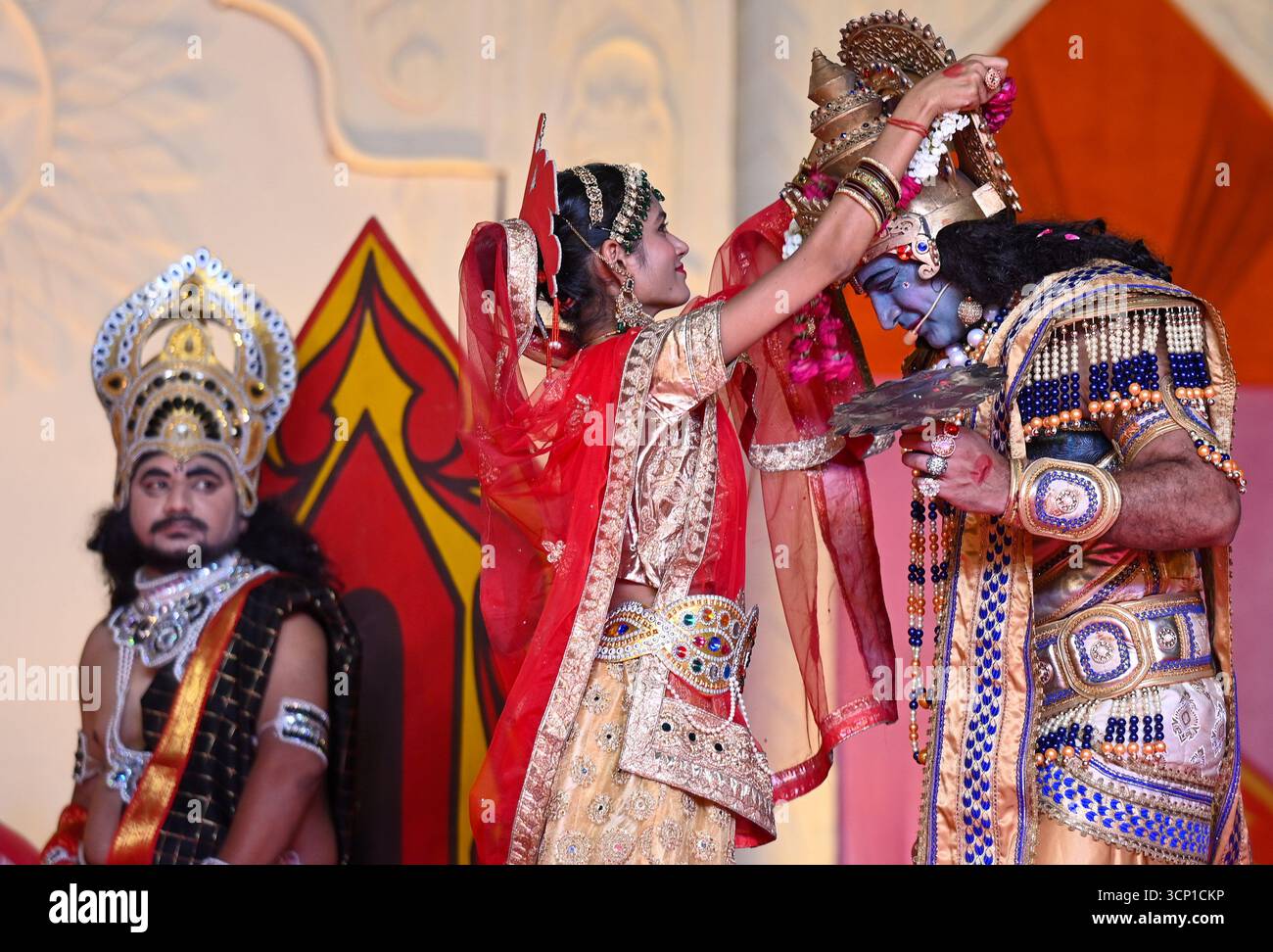NOIDA, INDIA - SEPTEMBER 22: Artists performing Narada Samvad during ...