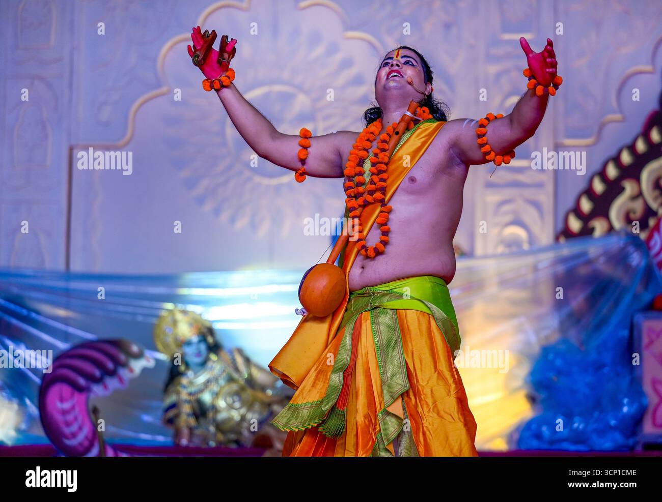 NOIDA, INDIA - SEPTEMBER 22: Artists performing Narada Samvad during ...