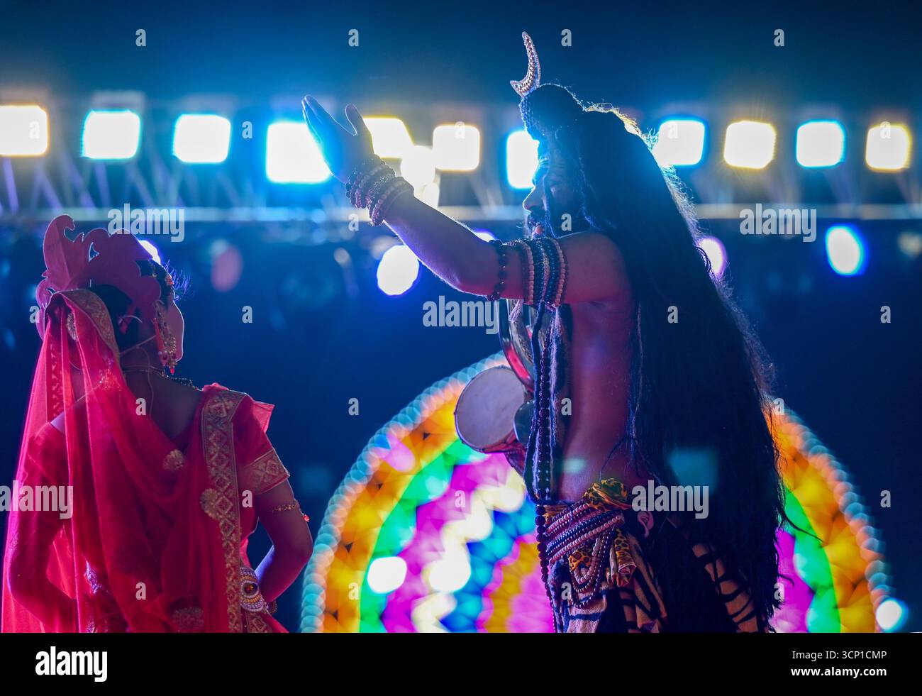 NOIDA, INDIA - SEPTEMBER 22: Artists performing Narada Samvad during ...