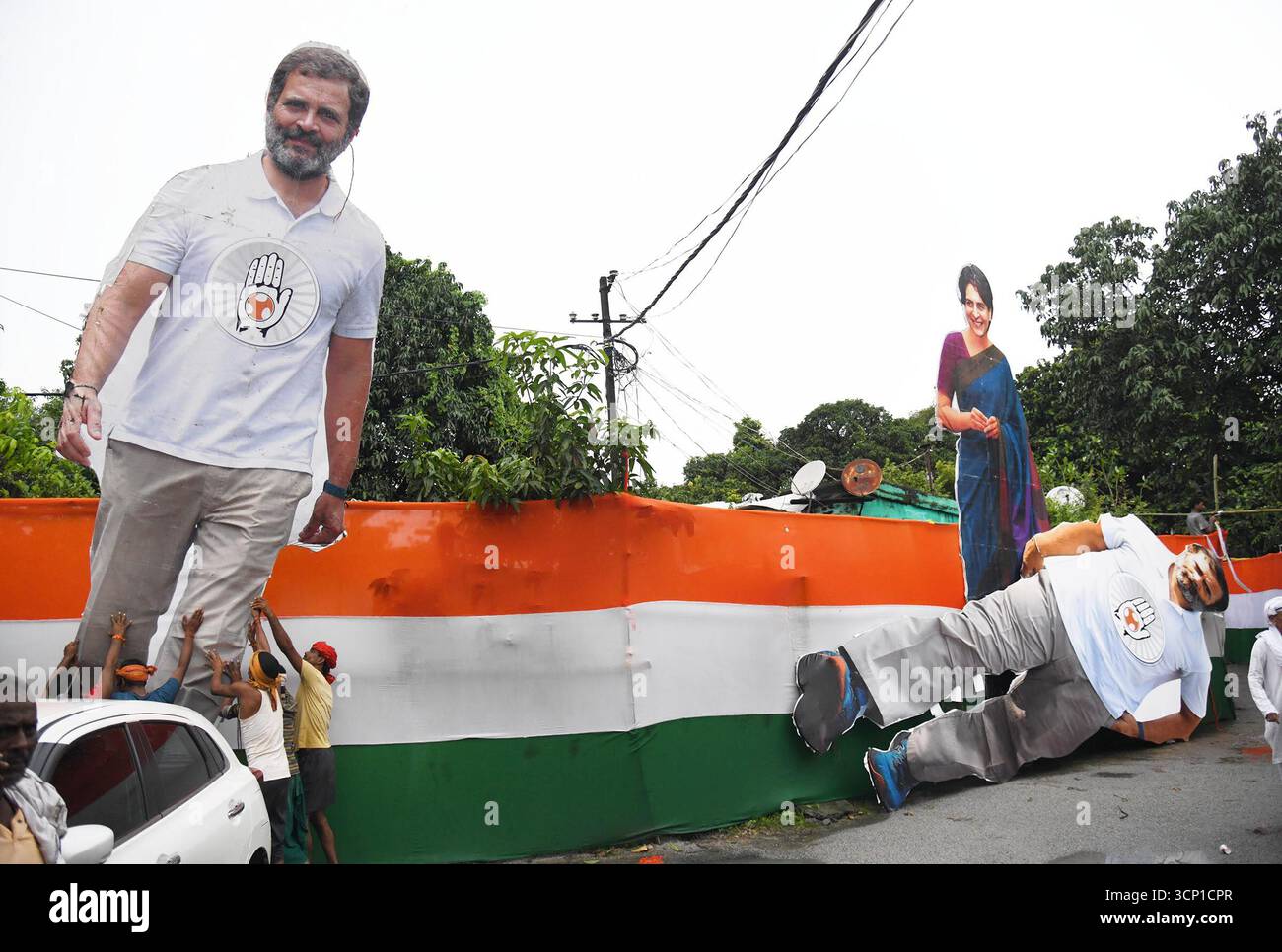 PATNA, INDIA - SEPTEMBER 23: A view of preparation for CWC meeting of ...