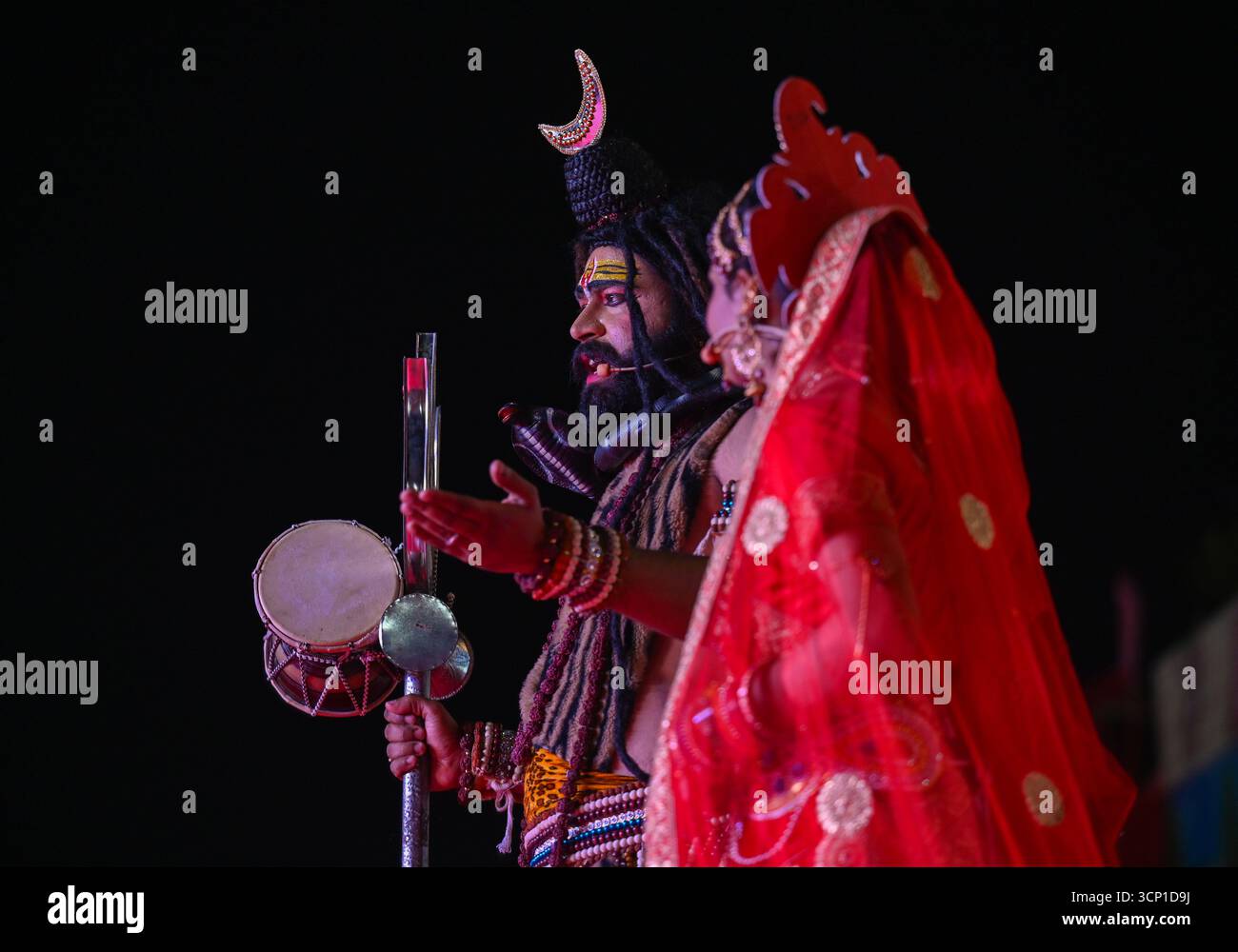 NOIDA, INDIA - SEPTEMBER 22: Artists performing Narada Samvad during ...