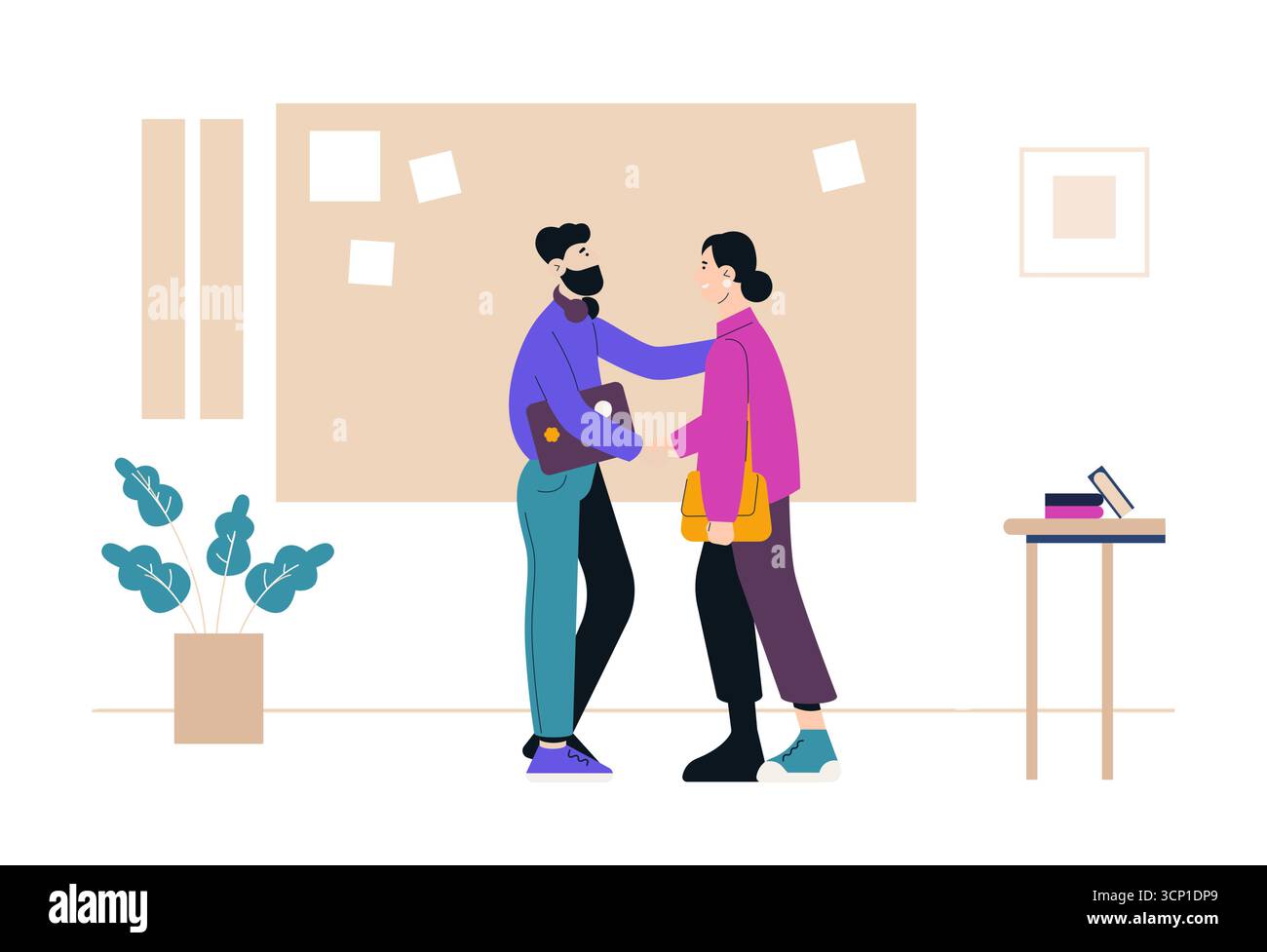 Two coworkers discussing ideas in Stock Vector Images - Alamy