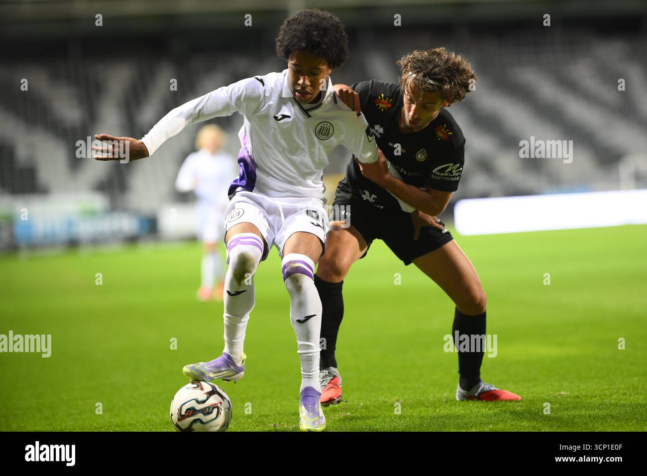 RSCA Futures' Joshua Bethume and Olympic's Ion Robert Andrei fight for ...