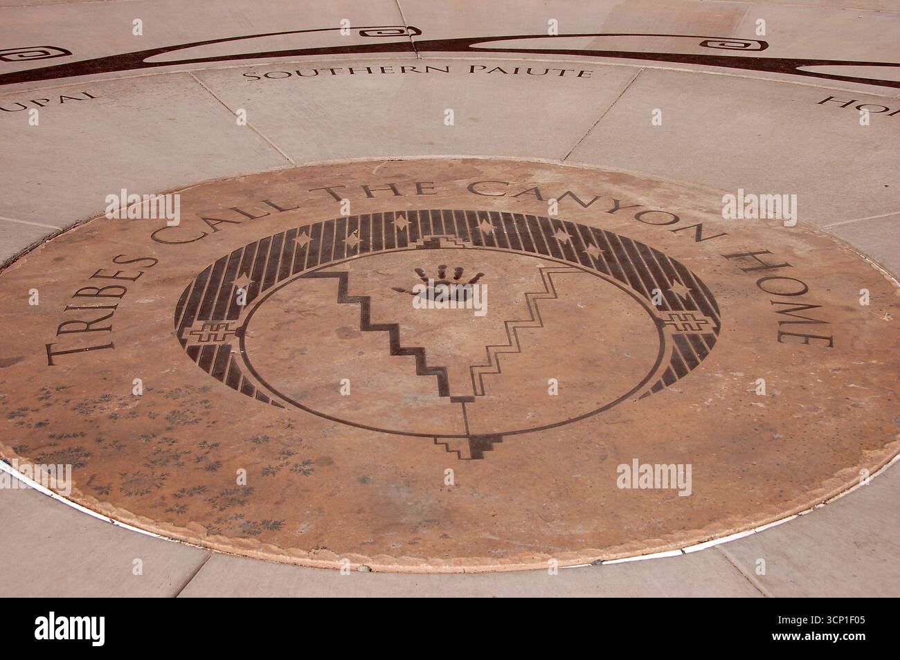 Decorative stone circle at Grand Canyon National Park honoring Native ...