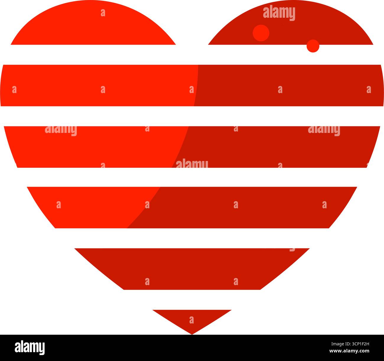 Striped red heart symbol Stock Vector Images - Alamy