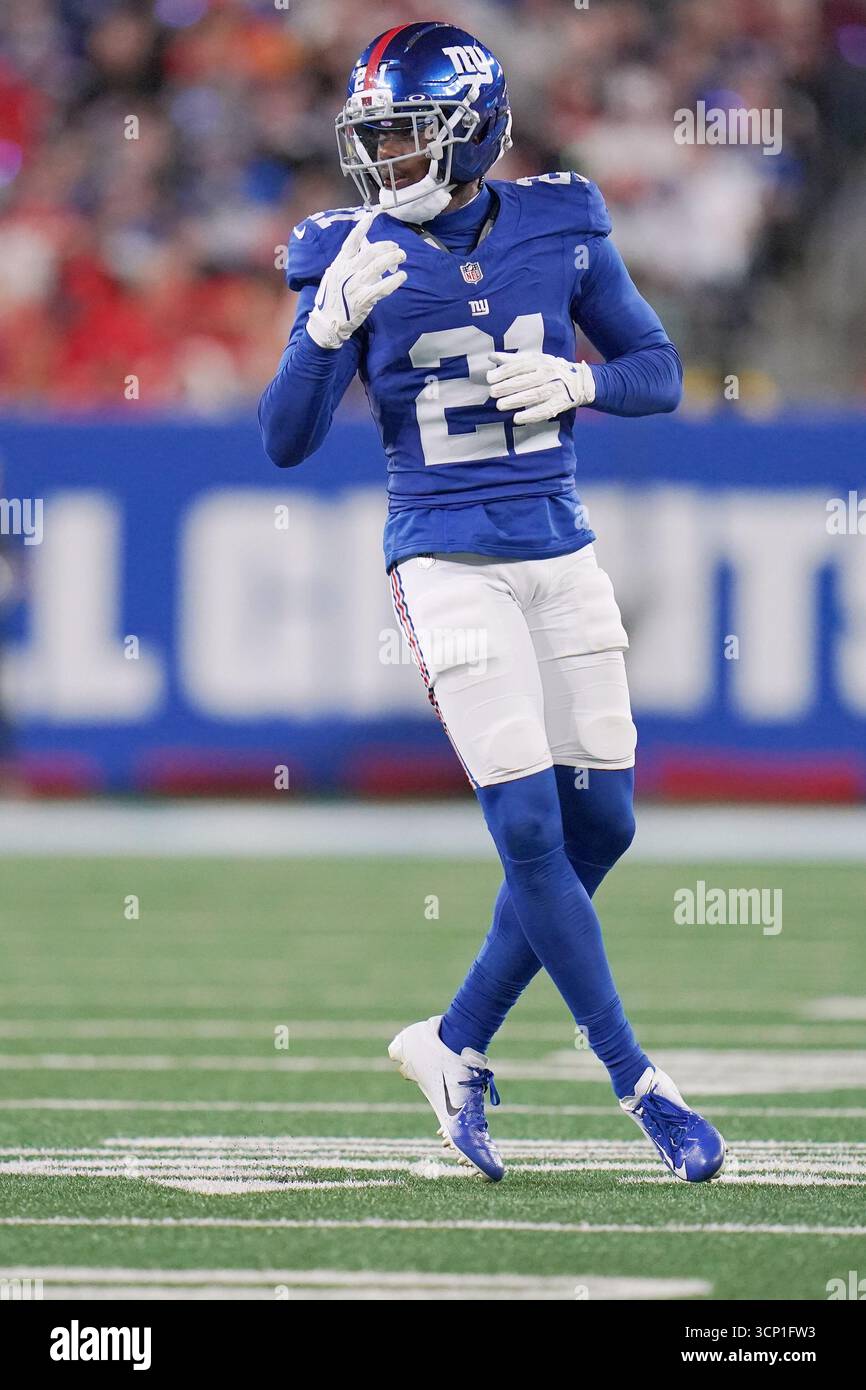 New York Giants cornerback Paulson Adebo (21) during an NFL football ...