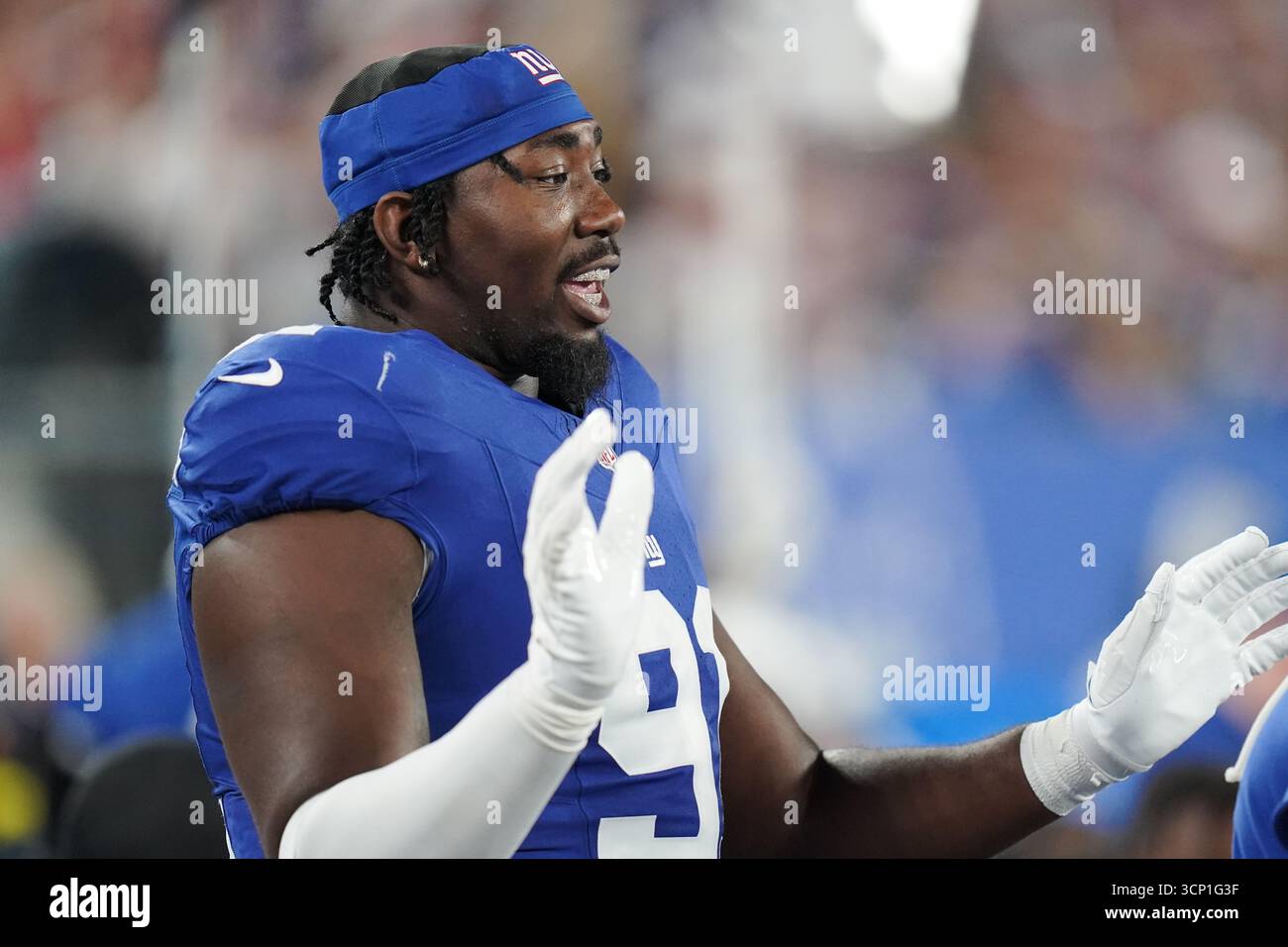 New York Giants defensive tackle Darius Alexander (91) during an NFL ...