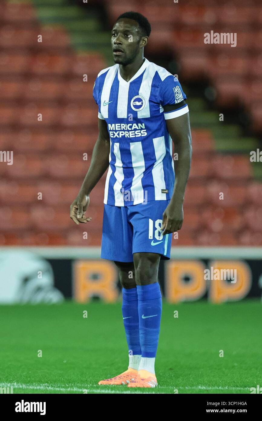 Danny Welbeck of Brighton & Hove Albion during the Carabao Cup Round 3 ...