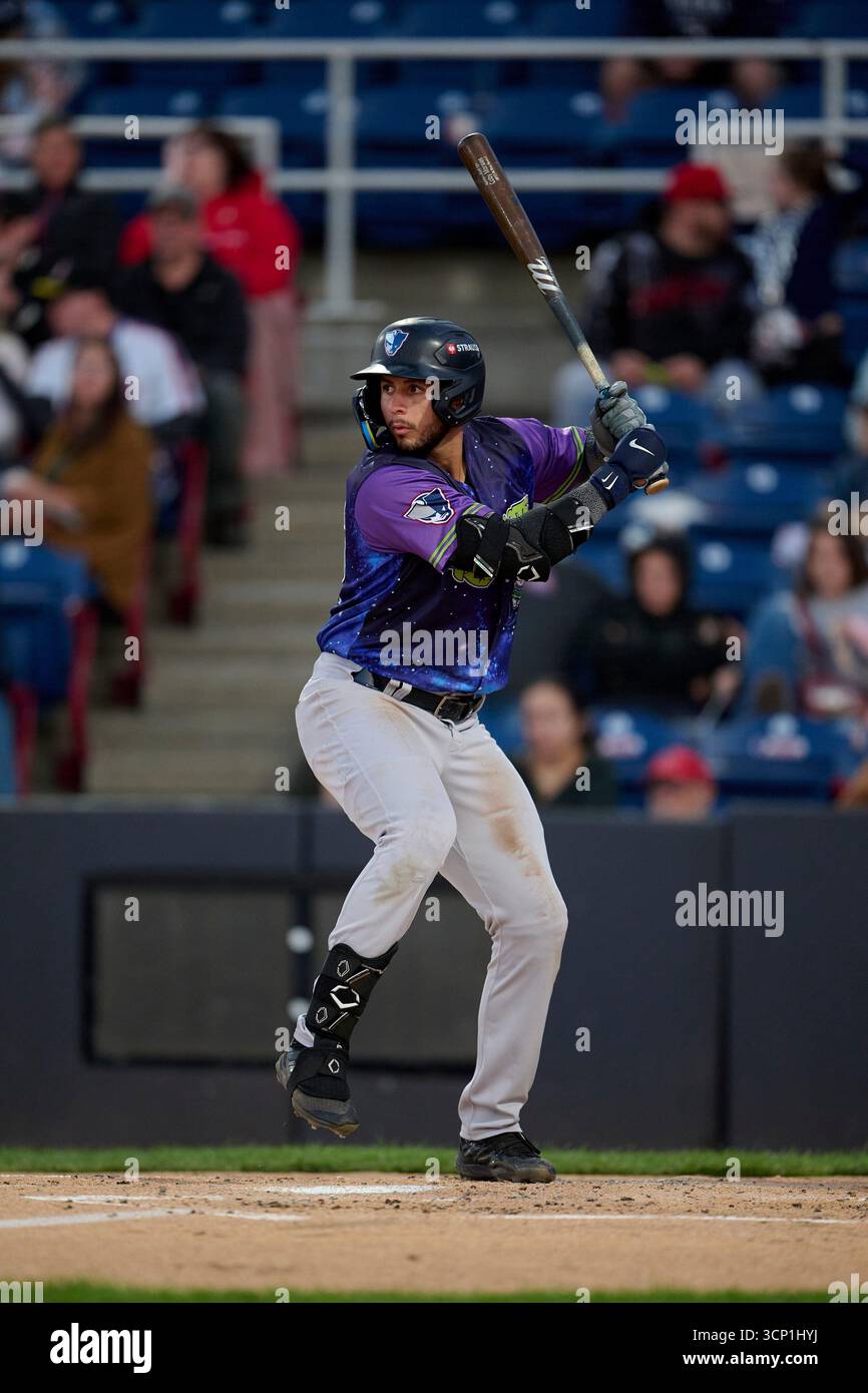 Somerset Patriots Coby Morales (35) bats during an MiLB Eastern League ...