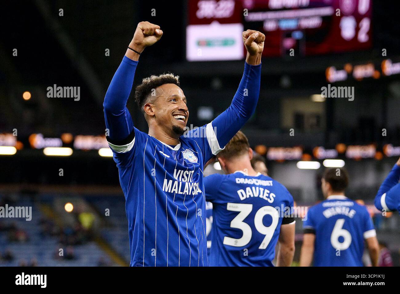 Cardiff City's Callum Robinson celebrates scoring their side's second ...