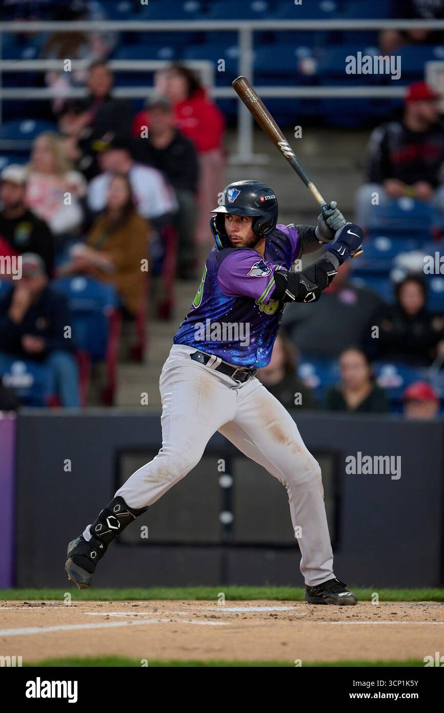 Somerset Patriots Coby Morales (35) bats during an MiLB Eastern League ...
