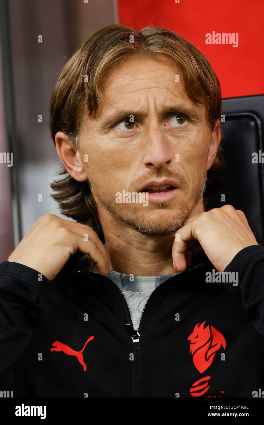 Milano, Italy, September 23 2025. Luka Modric in action during Coppa ...