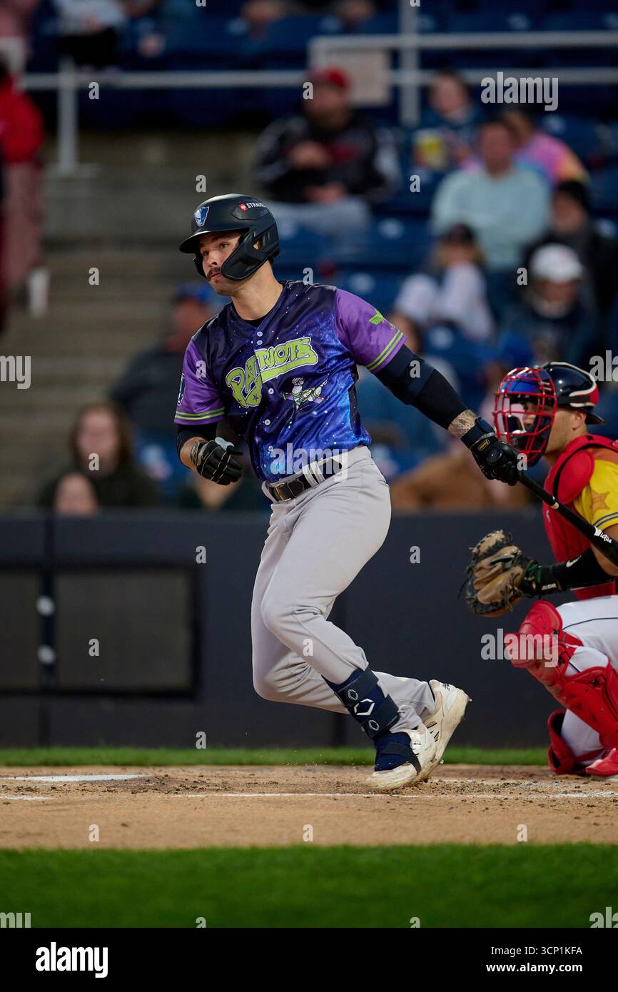 Somerset Patriots Duncan Pastore (21) bats during an MiLB Eastern ...