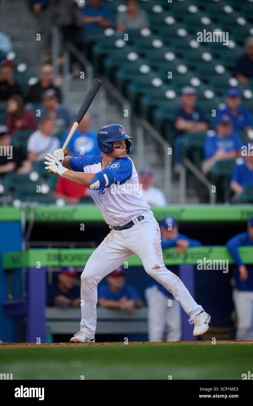 Buffalo Bisons Josh Kasevich (3) bats during an MiLB International ...