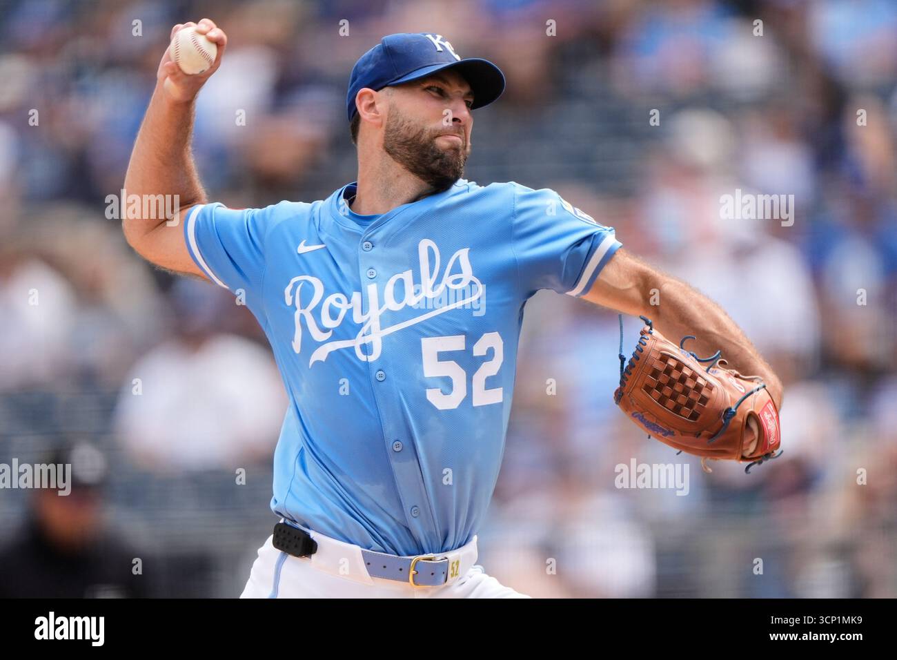 Kansas City Royals starting pitcher Michael Wacha throws during the ...