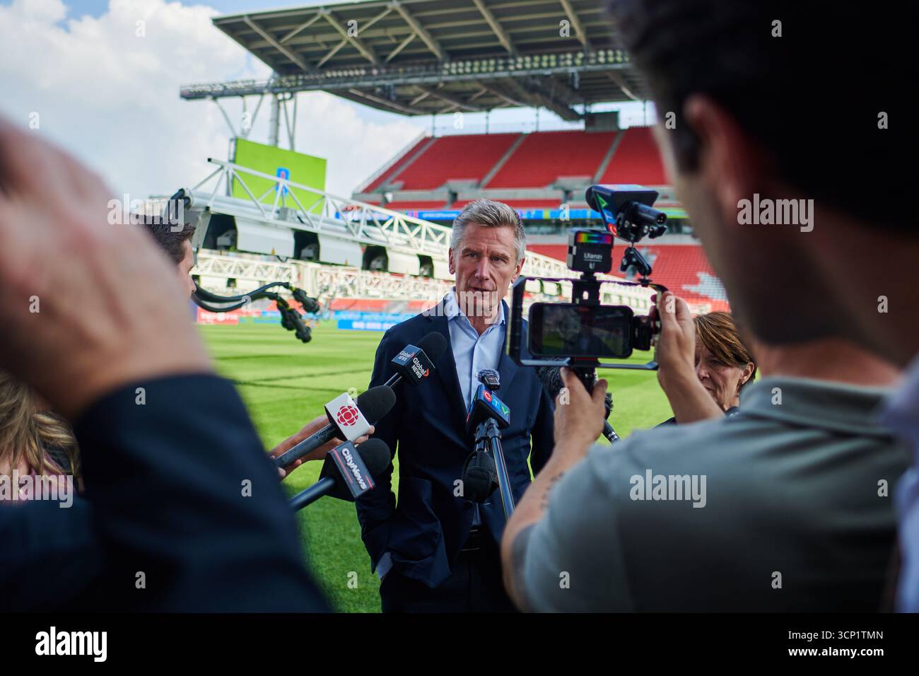 MLSE COO Nick Eaves speaks to media at BMO Field as the City of Toronto ...